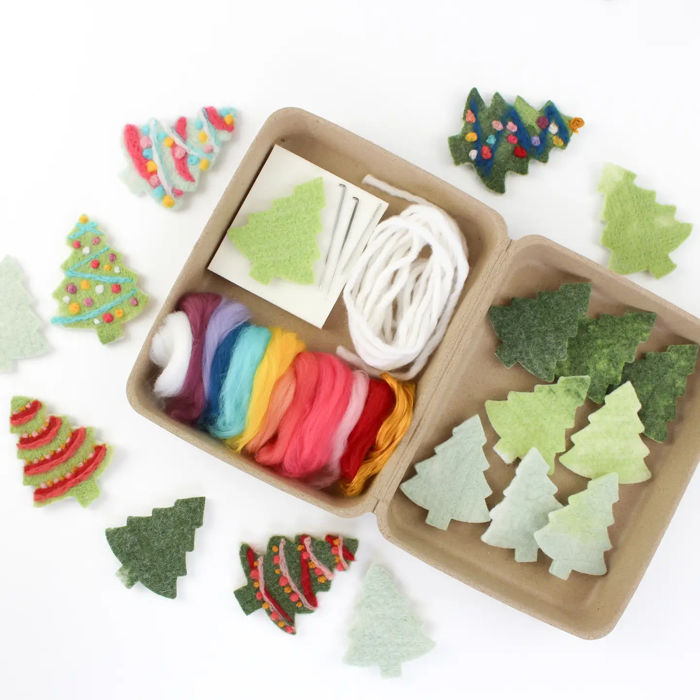 Sheep Creek Studio - Christmas Tree Felting Craft Kit | Hook & Needle